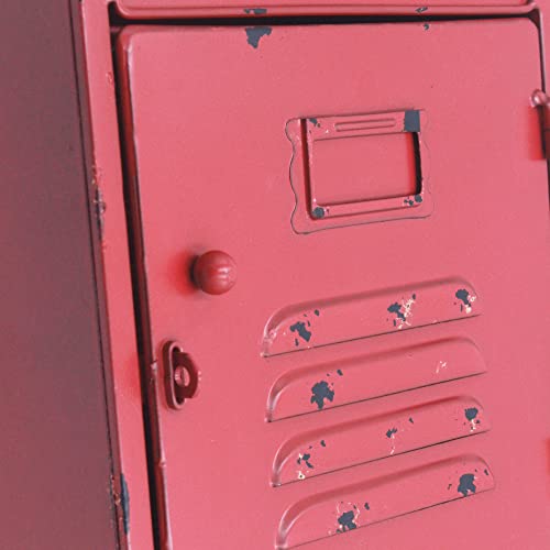 Funerom Vintage Wall Mounted Post Box Metal Mailbox 9 x 5.5 x 14.6 Inches, Rustic Red
