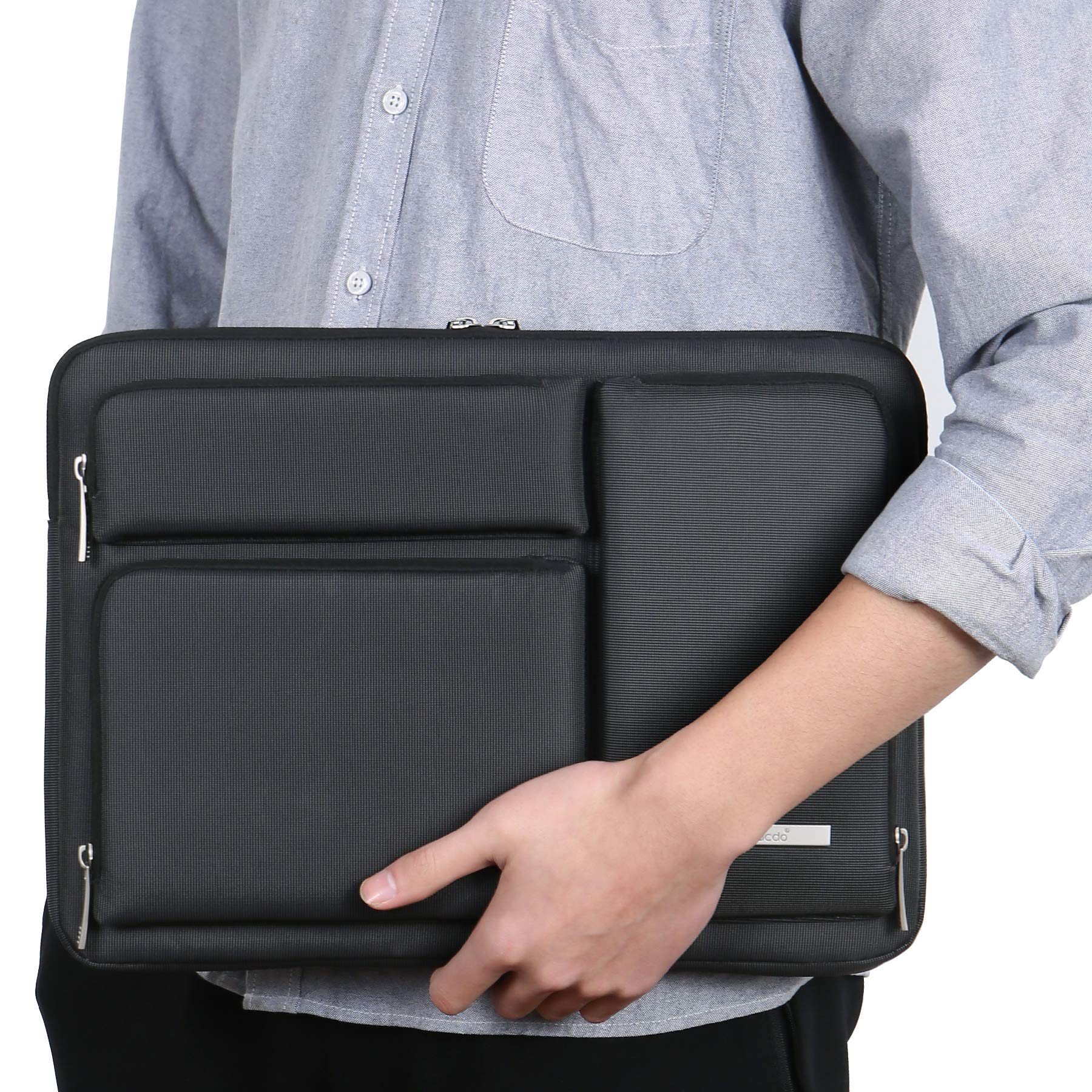 Lacdo Chromebook Case Laptop Sleeve for 11.6 inch Samsung HP Lenovo Dell Acer ASUS Chromebook, 13 inch Microsoft Surface Pro 11 Copilot+PC/Surface Pro 10 9 8 X, 11.6" MacBook Air Computer Bag, Black