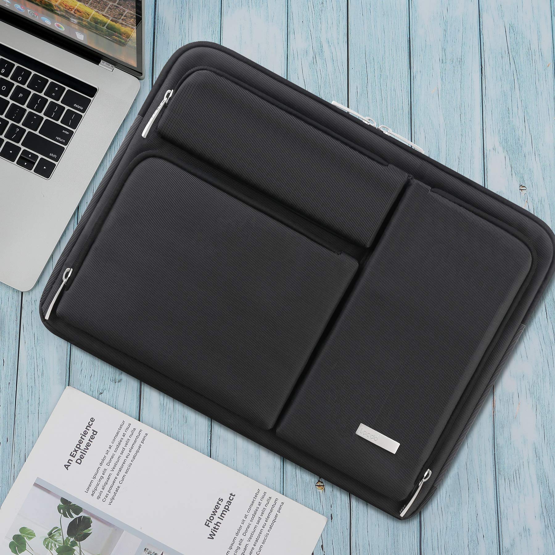 Lacdo Chromebook Case Laptop Sleeve for 11.6 inch Samsung HP Lenovo Dell Acer ASUS Chromebook, 13 inch Microsoft Surface Pro 11 Copilot+PC/Surface Pro 10 9 8 X, 11.6" MacBook Air Computer Bag, Black