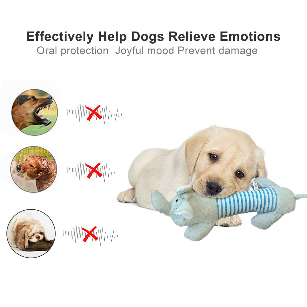 Cute Pet Dog Cat Plush Squeak Sound Dog Toys Funny Fleece Durability Chew Molar Toy Fit for All Pets Elephant Duck Pig (E)