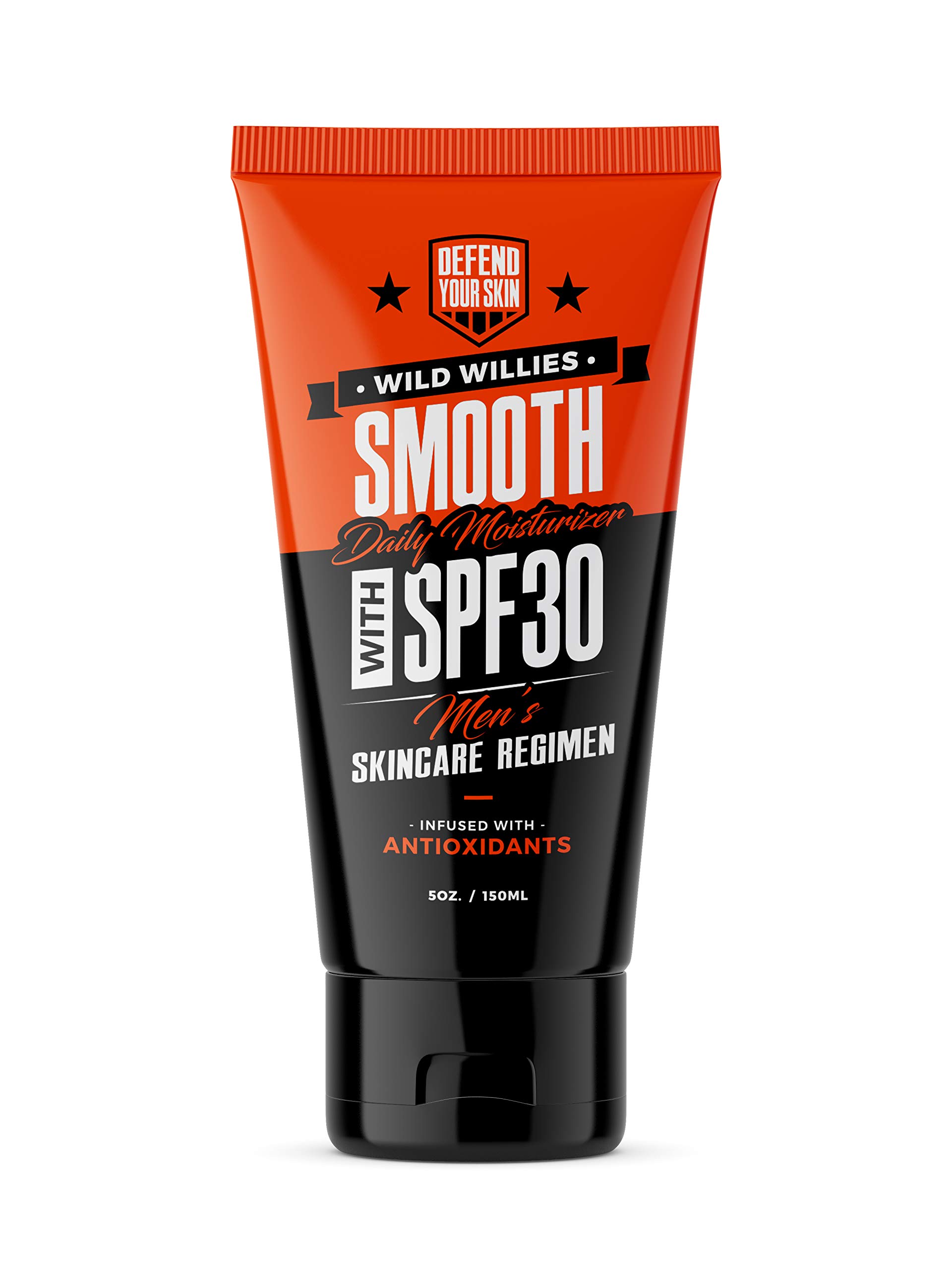 Wild WIllies Men's Daily Facial Moisturizer with SPF 30 - Smooth Moisturizer Formulated with Antioxidants and Essential Oils to Protect Your Skin - Lightweight Face Lotion for Dry or Oily Skin