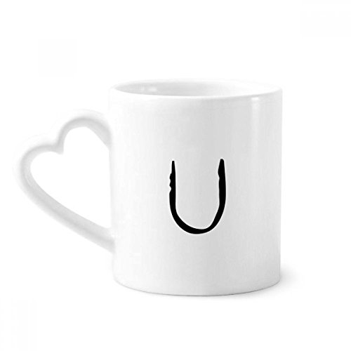Greek Alphabet Upsilon Black silhouette Mug Coffee Ceramic Drinkware Glass Heart Cup