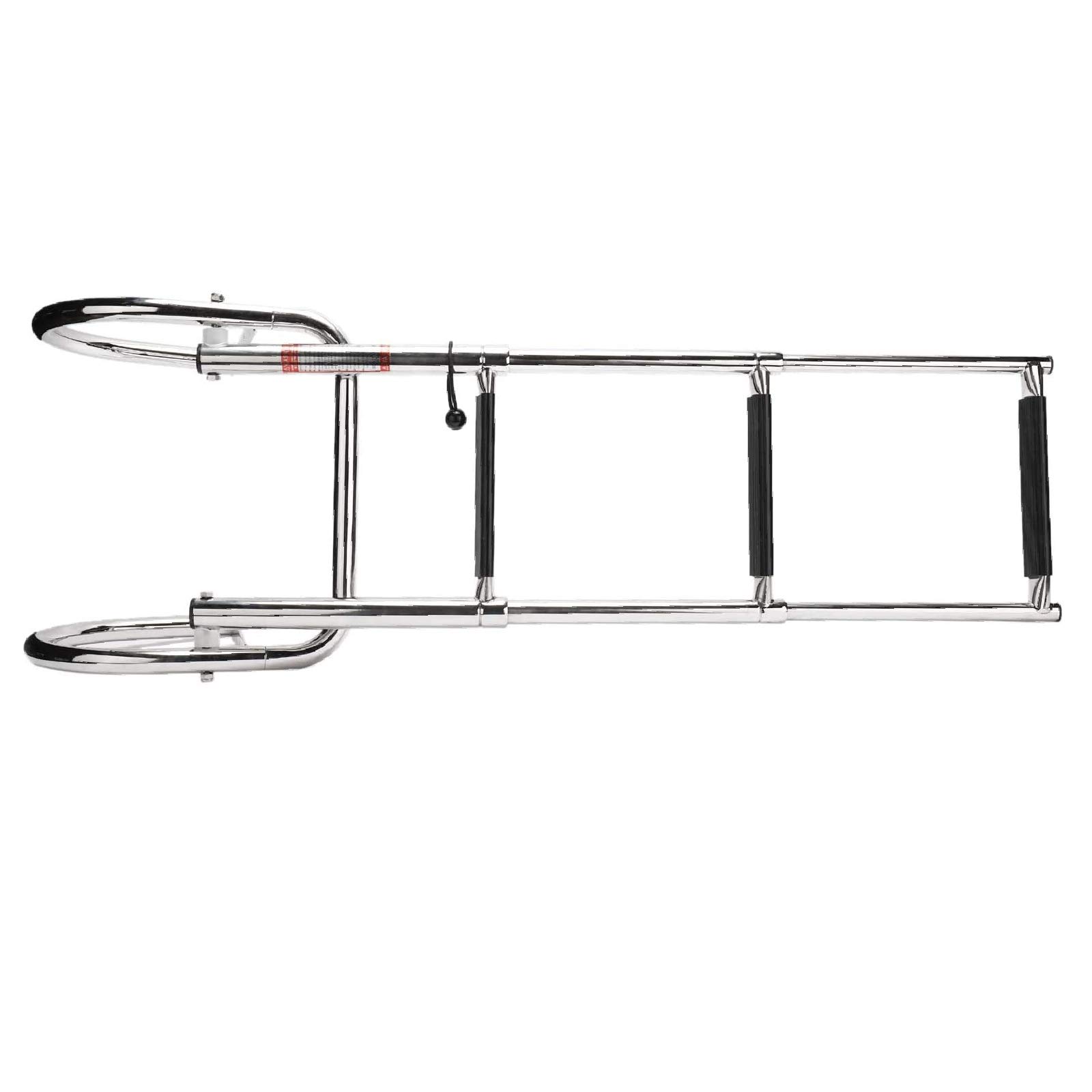 NovelBee 3 Step Inboard Boat Ladder,Stainless Steel Telescoping Step Ladder Folding Dock Ladder for Marine Boat Yacht Swimming Pool