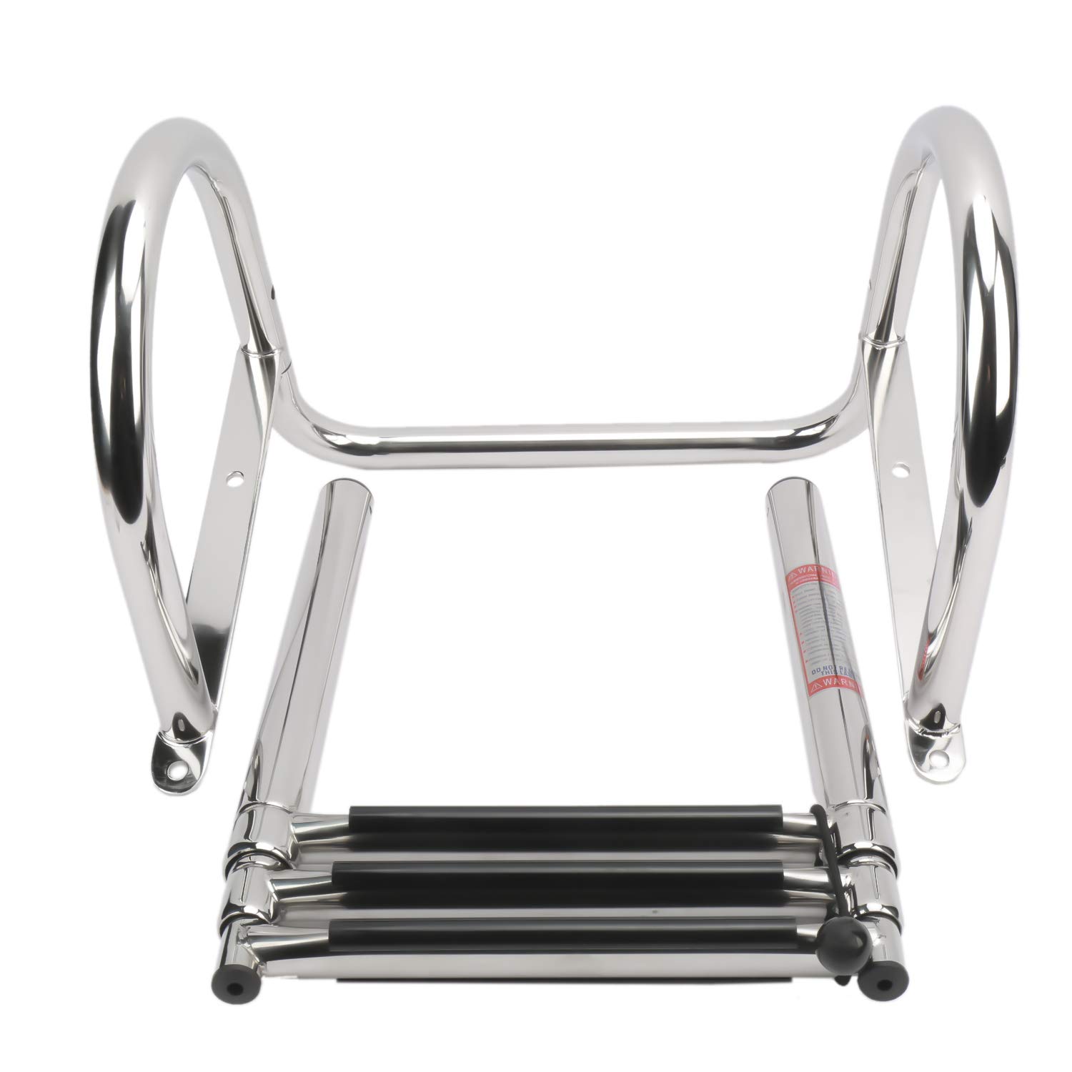 NovelBee 3 Step Inboard Boat Ladder,Stainless Steel Telescoping Step Ladder Folding Dock Ladder for Marine Boat Yacht Swimming Pool