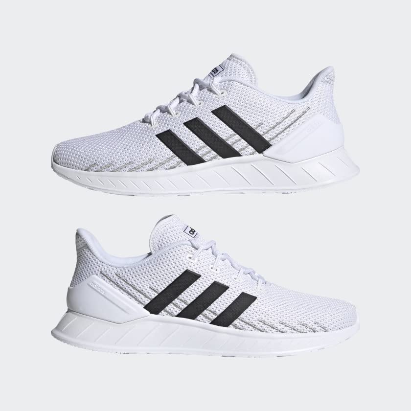adidas Men's Questar Flow Nxt Running Shoe, White/Black/Grey, 10.5