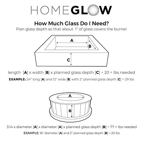 HOMEGLOW Fire Glass. Black 1/2 inch. Reflective Tempered Glass Rocks for Gas or Propane Fire Pit or Fireplace. 10 Pounds.