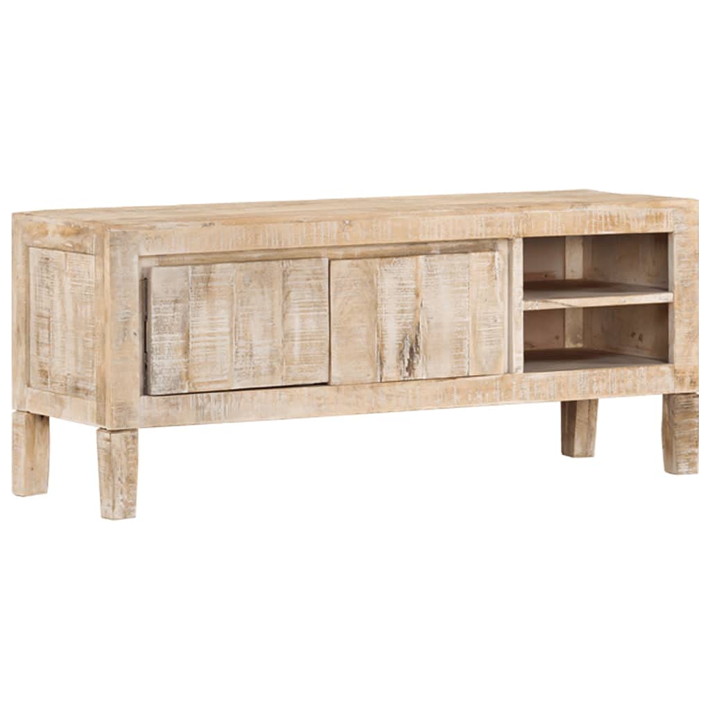 vidaXL TV Stand, TV Unit for Living Room Bedroom, Sideboard with Storage, TV Console Entertainment Center, Farmhouse Style, Solid Mango Wood