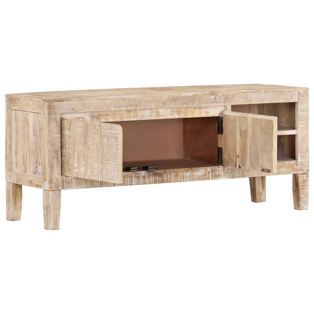 vidaXL TV Stand, TV Unit for Living Room Bedroom, Sideboard with Storage, TV Console Entertainment Center, Farmhouse Style, Solid Mango Wood