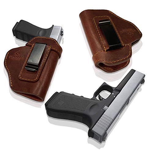 Glock 43X Holster Glock Best Concealed Carry Holster Gun Holster IWB/OWB Holster Glock 19 Holster, Leather Cross Draw Holsters, Appendix Carry, Glock 43 Holster, Taurus G3C Glock 48 Holster