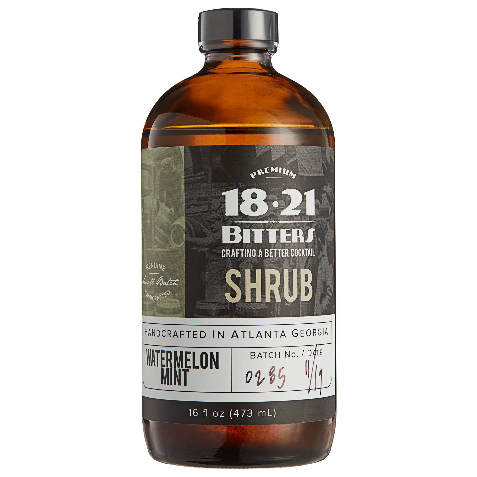 18.21 Bitters 16 oz. Watermelon Mint Shrub (Drinking Vinegar)