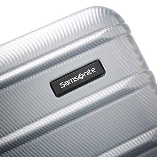 Samsonite Omni 2 24-Inch Medium Checked Hardside Luggage with 360° Spinner Wheels - Scratch Resistant Hardshell - TSA Lock - Expandable Polycarbonate Shell for Lightweight Travel - Artic Silver