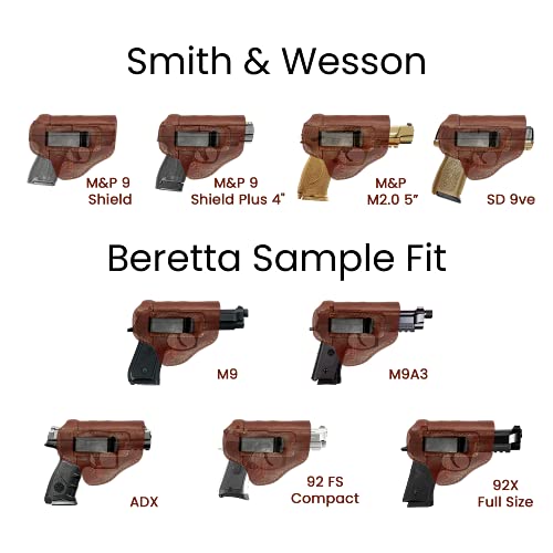 Glock 43X Holster Glock Best Concealed Carry Holster Gun Holster IWB/OWB Holster Glock 19 Holster, Leather Cross Draw Holsters, Appendix Carry, Glock 43 Holster, Taurus G3C Glock 48 Holster