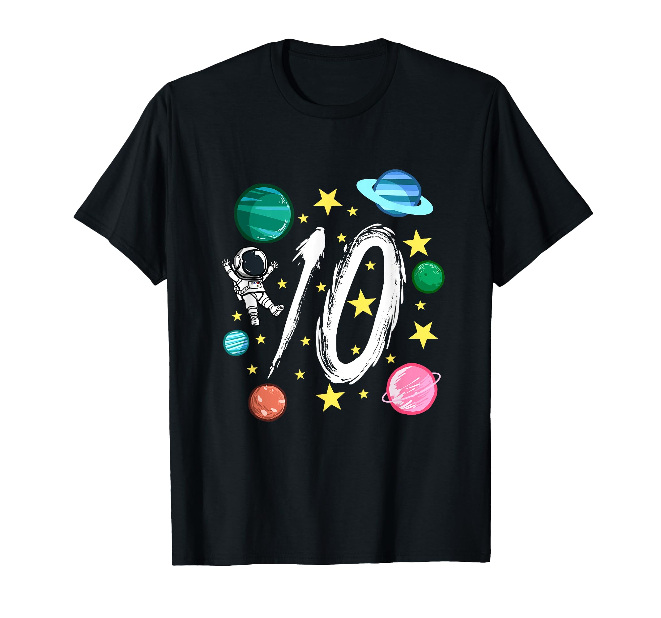 10. Birthday Space Spaceman Shirt 10 Years Astronaut Gift T-Shirt