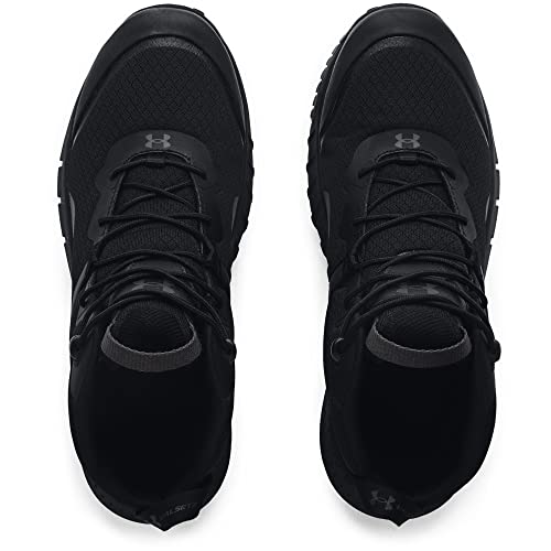 Under Armour Men's Micro G Valsetz Mid Military and Tactical Boot, Black (001)/Black, 11.5 M US