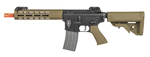 Elite Force M4 AEG Automatic 6mm BB Rifle Airsoft Gun, CQB, Black/Tan