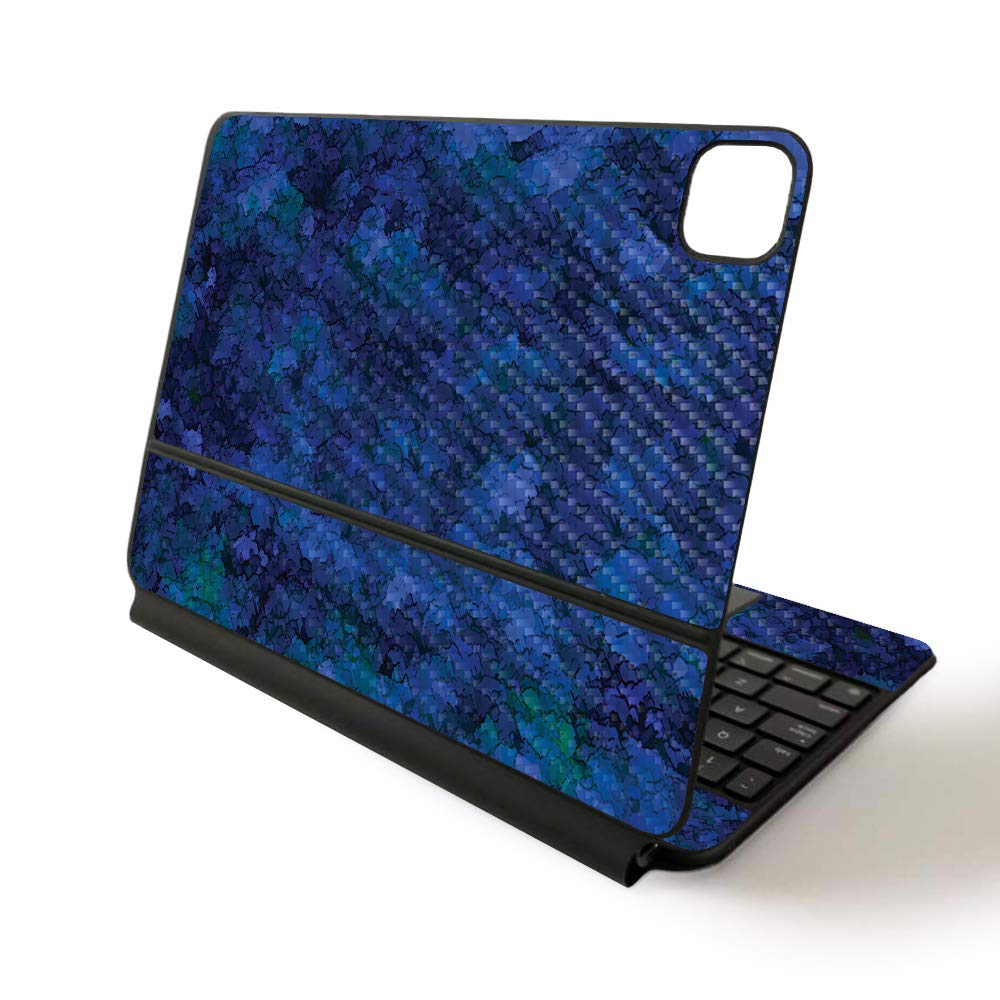 MightySkins Skin for Apple Magic Keyboard for iPad Pro 11-inch (2020) - Sushi | Protective, Durable, and Unique Vinyl Decal wrap Cover, Blue Ice (CF-APIPSK1120-Blue Ice)