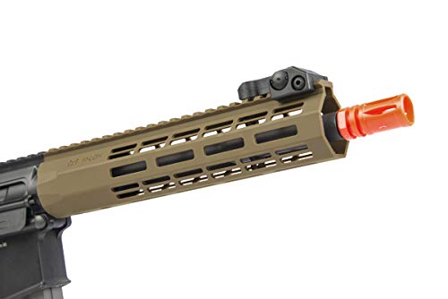 Elite Force M4 AEG Automatic 6mm BB Rifle Airsoft Gun, CQB, Black/Tan