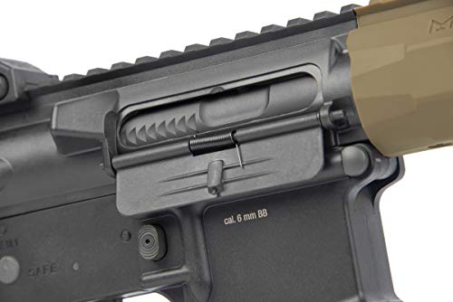 Elite Force M4 AEG Automatic 6mm BB Rifle Airsoft Gun, CQB, Black/Tan