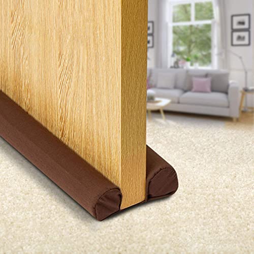 Door Draft Stopper,Under Door Blocker Size of MUOVE Adjustable Size from 32" to 36",Cover Gap Up to 1.4",Air Door Guard Sound Blocker Door Sweep, Water-Proof, Winter-Proof, Block Light,Energy Saving