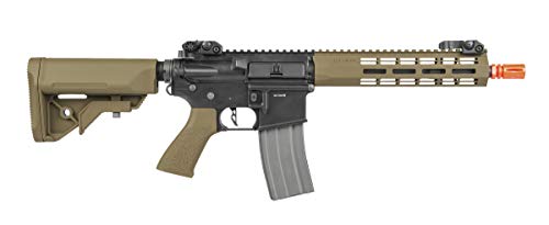 Elite Force M4 AEG Automatic 6mm BB Rifle Airsoft Gun, CQB, Black/Tan