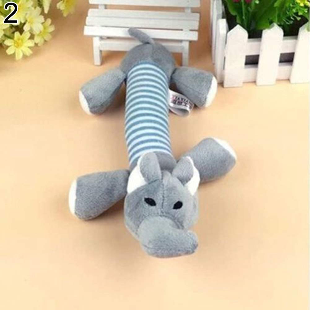 WYKsoku Pet Toys, Elephant Pig Duck Squeaky Squeaker Plush Chew Play Souud Toy for Pet Puppy Dog - Elephant