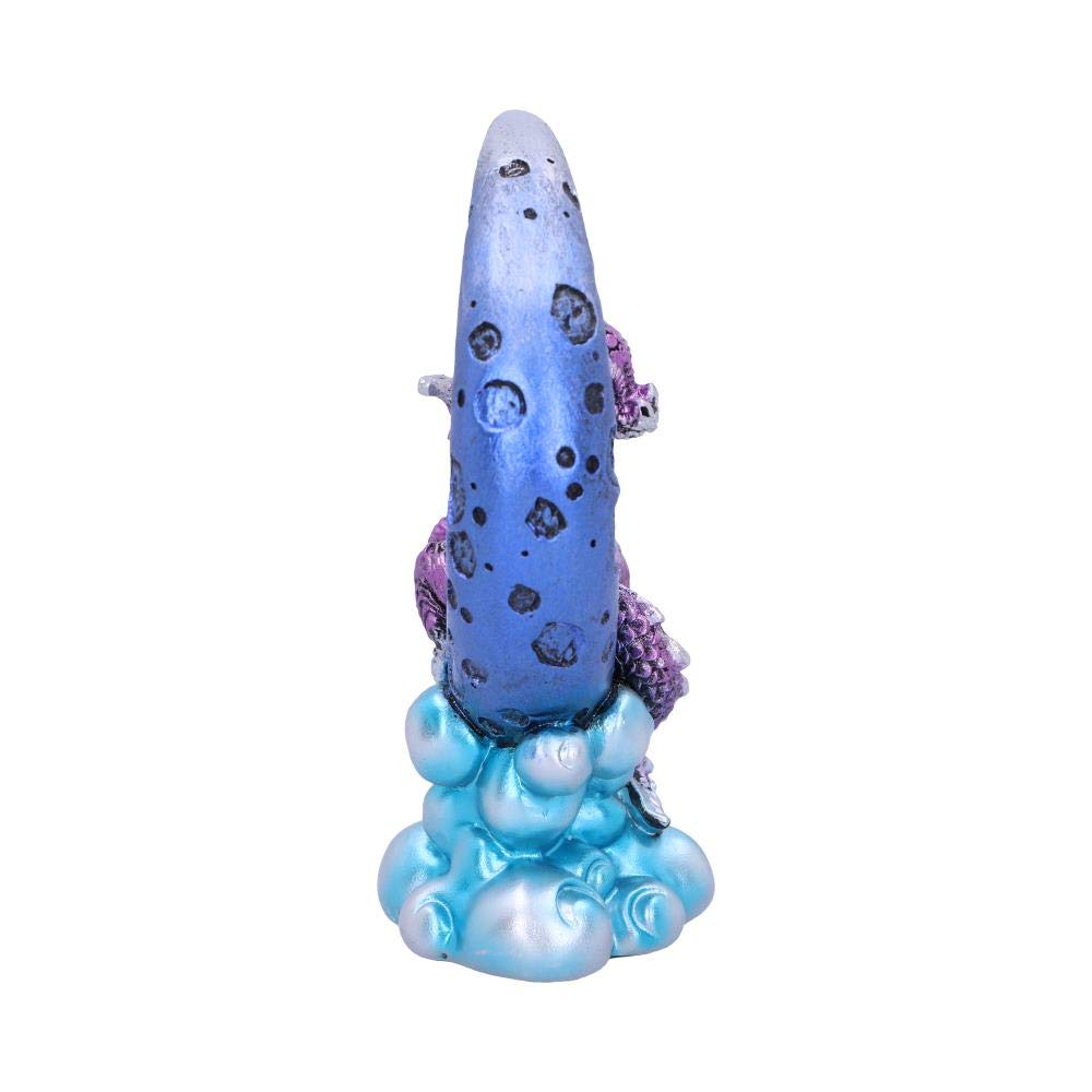 Nemesis Now U5028R0 Metallic Purple Crescent Creature Moon Dragon Figurine, Polyresin, One Size