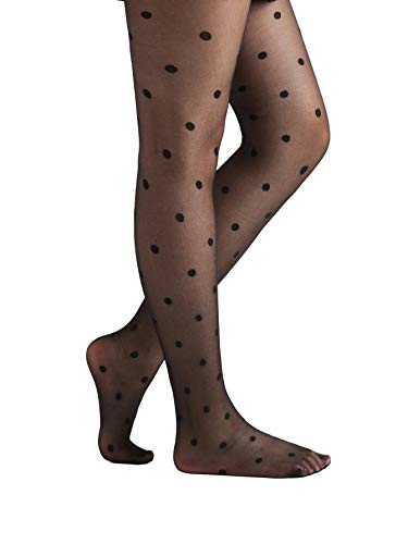MakeMeChic Women's Heart Sheer Mesh High Waist Tight Black-1 one-size