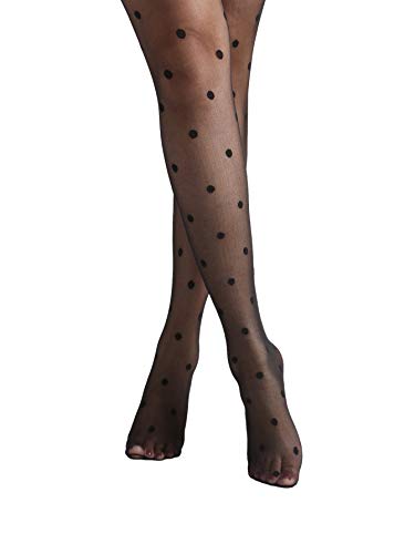 MakeMeChic Women's Heart Sheer Mesh High Waist Tight Black-1 one-size