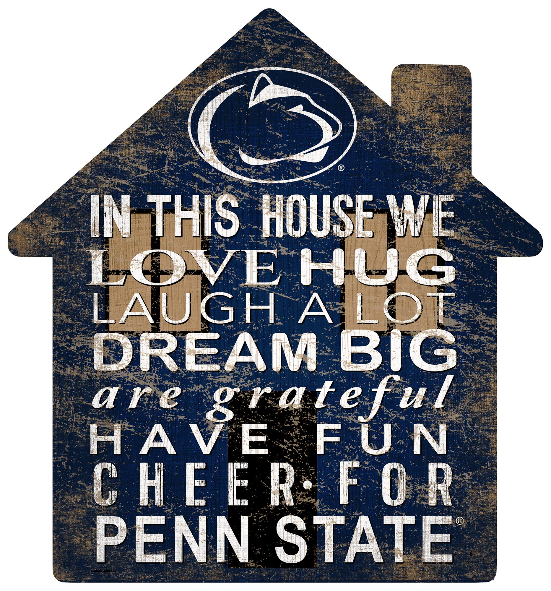 Fan Creations NCAA Penn State Nittany Lions Unisex Penn State University House Sign, Team Color, 12 inch