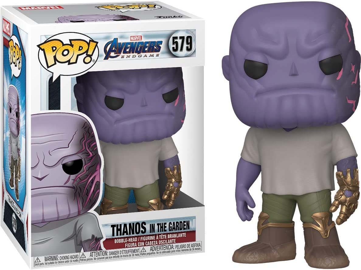 Funko Pop! Marvel: Avengers Endgame - Casual Thanos in The Garden Vinyl Figure (Bundled with Compatible Pop Box Protector Case), Multicolor, 3.75 inches
