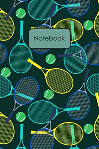 Notebook: Colorful Tennis Balls And Rackets Pattern Lined Journal To Write In For Notes, Ideas, Diary, To-Do Lists, Notepad - Tennis Gifts For Tennis ... Women Teens Boys Girls Kids Who Love Tennis