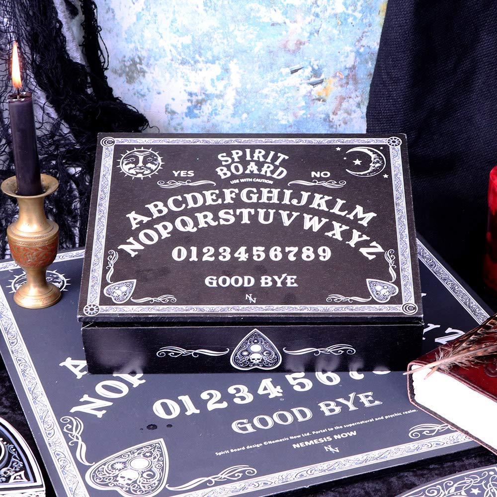Nemesis Now Black and White Spirit Board and Planchette Jewellery Storage Box with Mirror, MDF, One Size