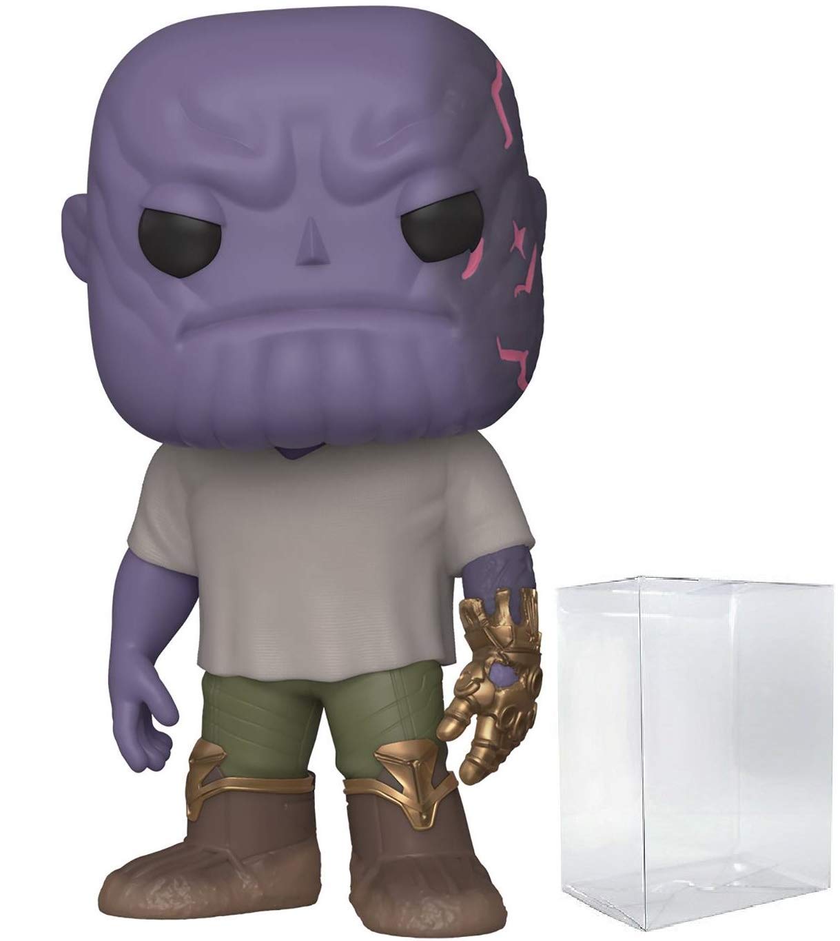 Funko Pop! Marvel: Avengers Endgame - Casual Thanos in The Garden Vinyl Figure (Bundled with Compatible Pop Box Protector Case), Multicolor, 3.75 inches