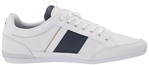 Lacoste Mens Chaymon Sneakers, White/White Leather, 9.5