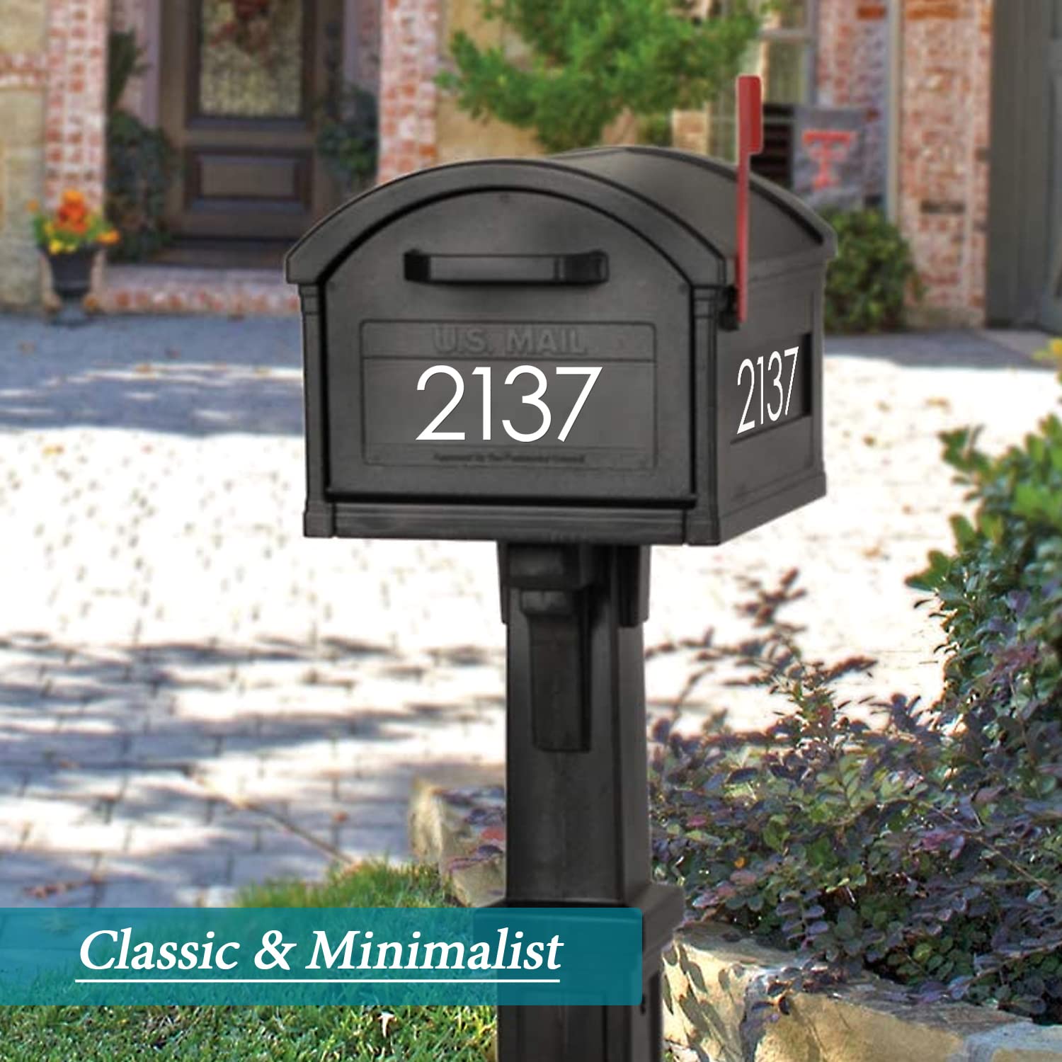 Diggoo Reflective Mailbox Numbers Sticker Decal Die Cut Classic Style Vinyl Number 2" Self Adhesive 5 Sets for Mailbox, Signs, Window, Door, Cars, Trucks, Home, Business, Address Number