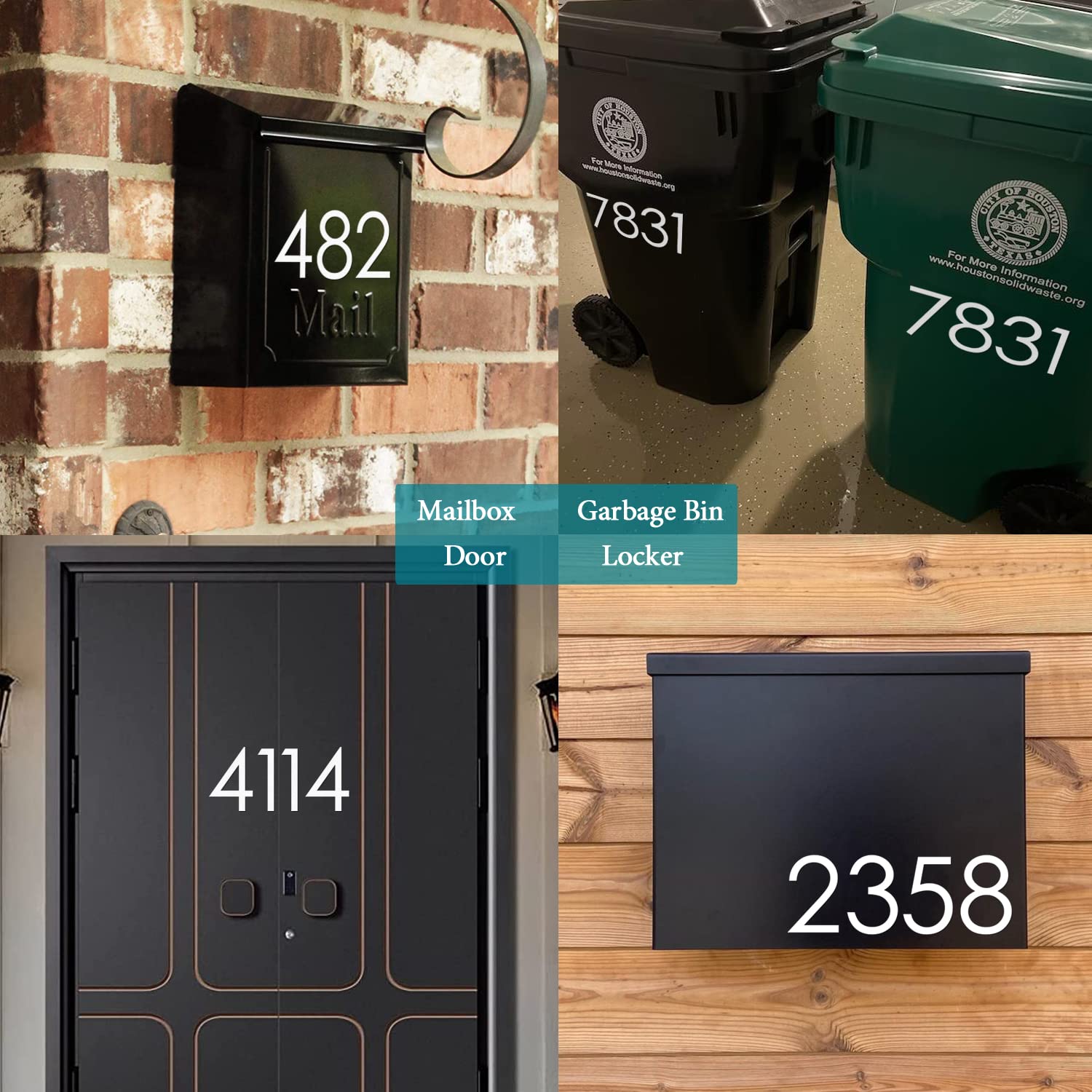 Diggoo Reflective Mailbox Numbers Sticker Decal Die Cut Classic Style Vinyl Number 2" Self Adhesive 5 Sets for Mailbox, Signs, Window, Door, Cars, Trucks, Home, Business, Address Number
