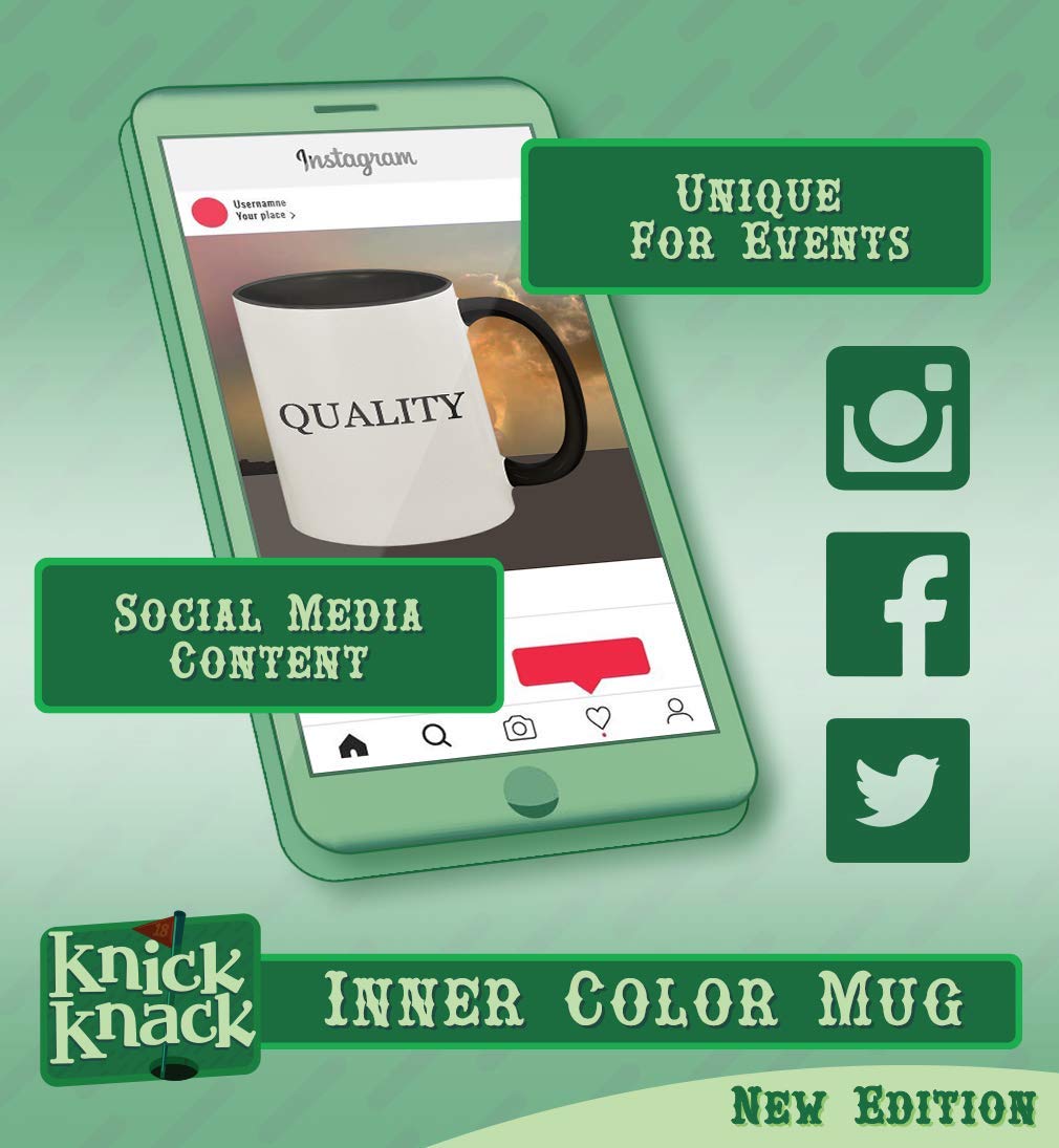 #sleighing - 11oz Ceramic Colored Handle and Inside Coffee Mug Cup, Black