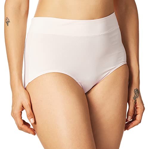 Warner's womens Dig-free Comfort Waist Microfiber 5738 No Pinching No Problems Modern Brief Panty, Rosewater, 8 US