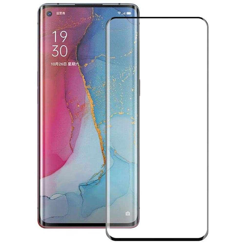 J&H [2 Pack] Oppo Reno 4 Pro 5G Tempered Glass Screen Protector - Full Coverage Screen Shield Transparent Screen Protector for Oppo Reno 4 Pro 5G [Black]