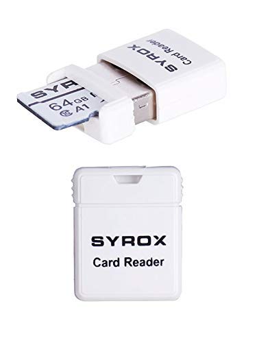 syrox Micro sd Mini Card Reader Data Transfer Fast and Convenient, Easy to Carry, Plug and Play (White)