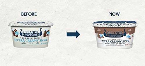 Icelandic Provisions, Coffee Cold Brew Extra Creamy Skyr Yogurt, 4.4 Ounce