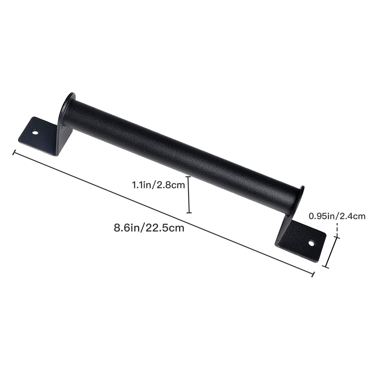 Supkiir Barn Door Handles, Supkiir Black Gate Handle Set (Pack of 2), Door Pull Handle for Sliding Barn Door Gate Cabinet Closet Drawer Garage Shed, Screws Included