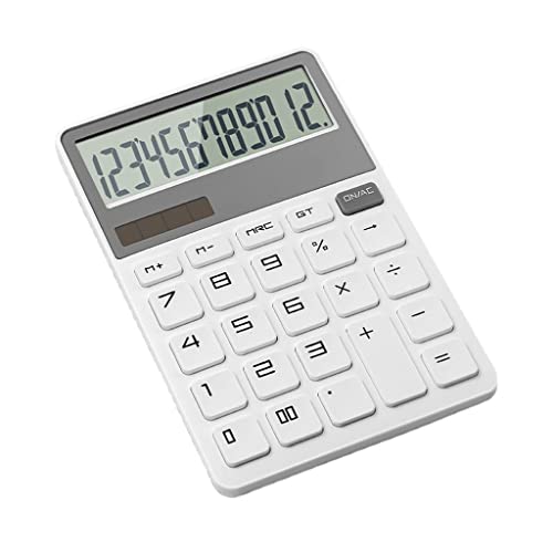 CUJUX Fashion Calculator 12-bit Large Screen Personality Large Calculator Solar Financial Accounting Office Special Calculator (Color : B, Size : One Size)