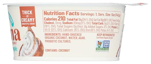 CULINA Plain & Simple Coconut Yogurt, 5 OZ