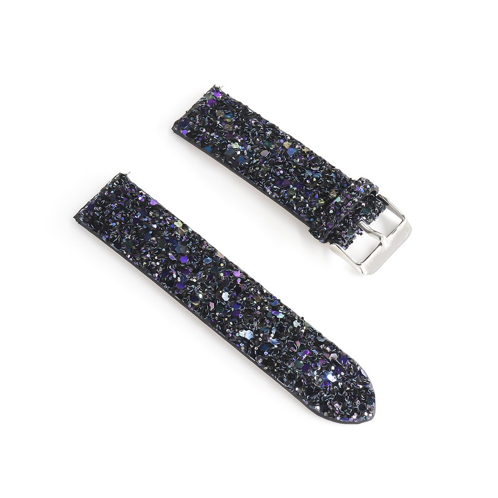 Bling Bands Compatible with Samsung Galaxy Watch 7 6 5 4 Band 40mm 44mm/ Galaxy Watch 6 4 Classic Band 43mm 47mm 46mm 42mm/Watch 5 pro 45mm/Active 2 Band, 20mm Bling Glitter Leather Band
