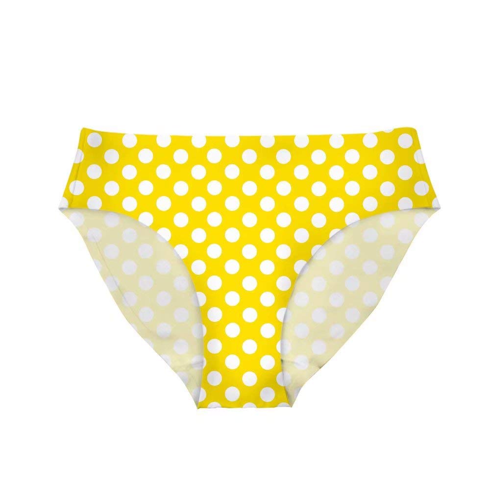 Dellukee Women's Breathable Hipster Underwear Brief Cool Strech Comfortable Bikini Panty Polka Dot