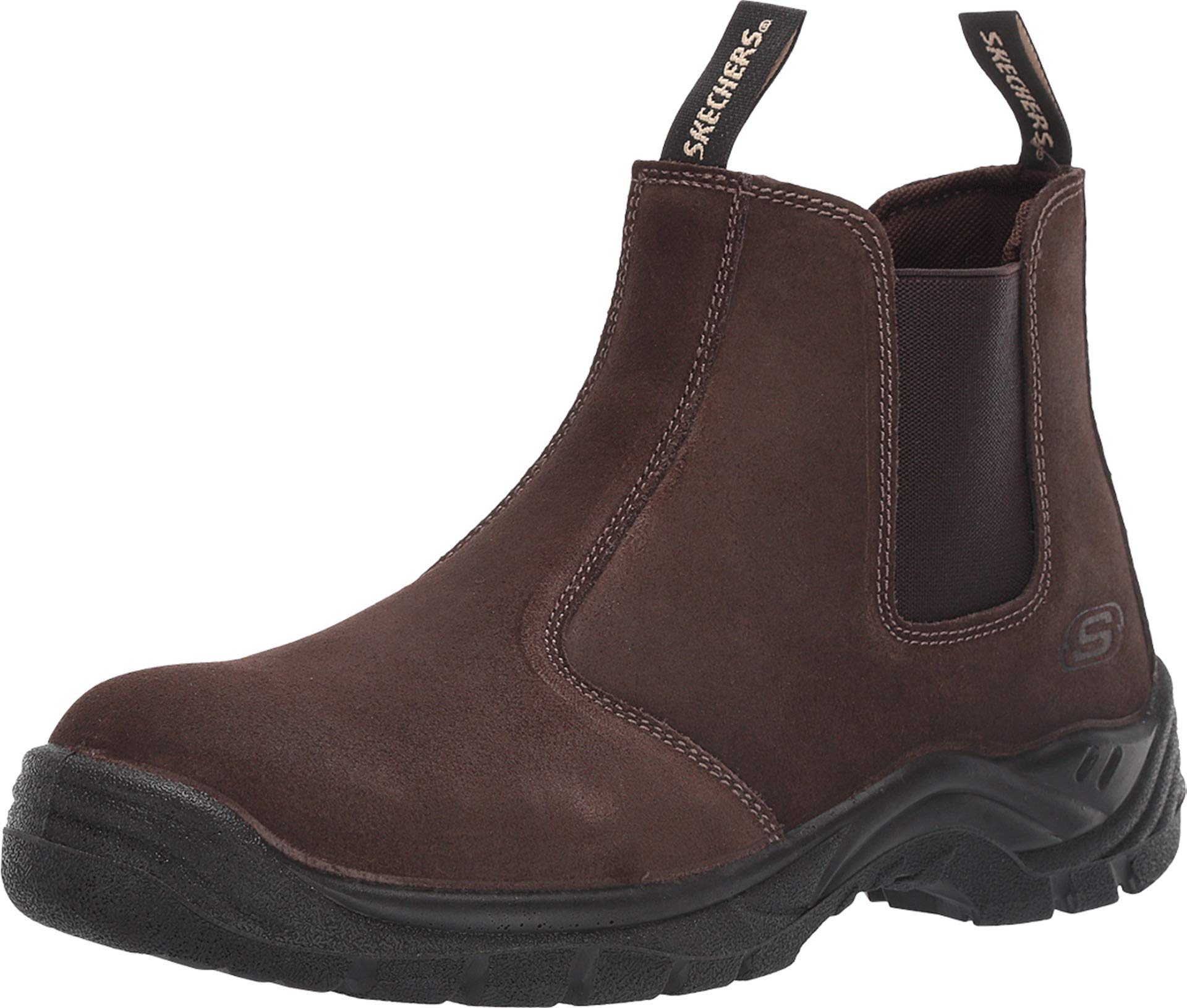Skechers Men's Chelsea Boot Construction Shoe, Brown, 10.5