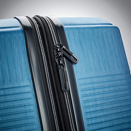 American Tourister Stratum XLT Expandable Hardside Luggage with Spinner Wheels, Blue Spruce, Carry-On 21-Inch