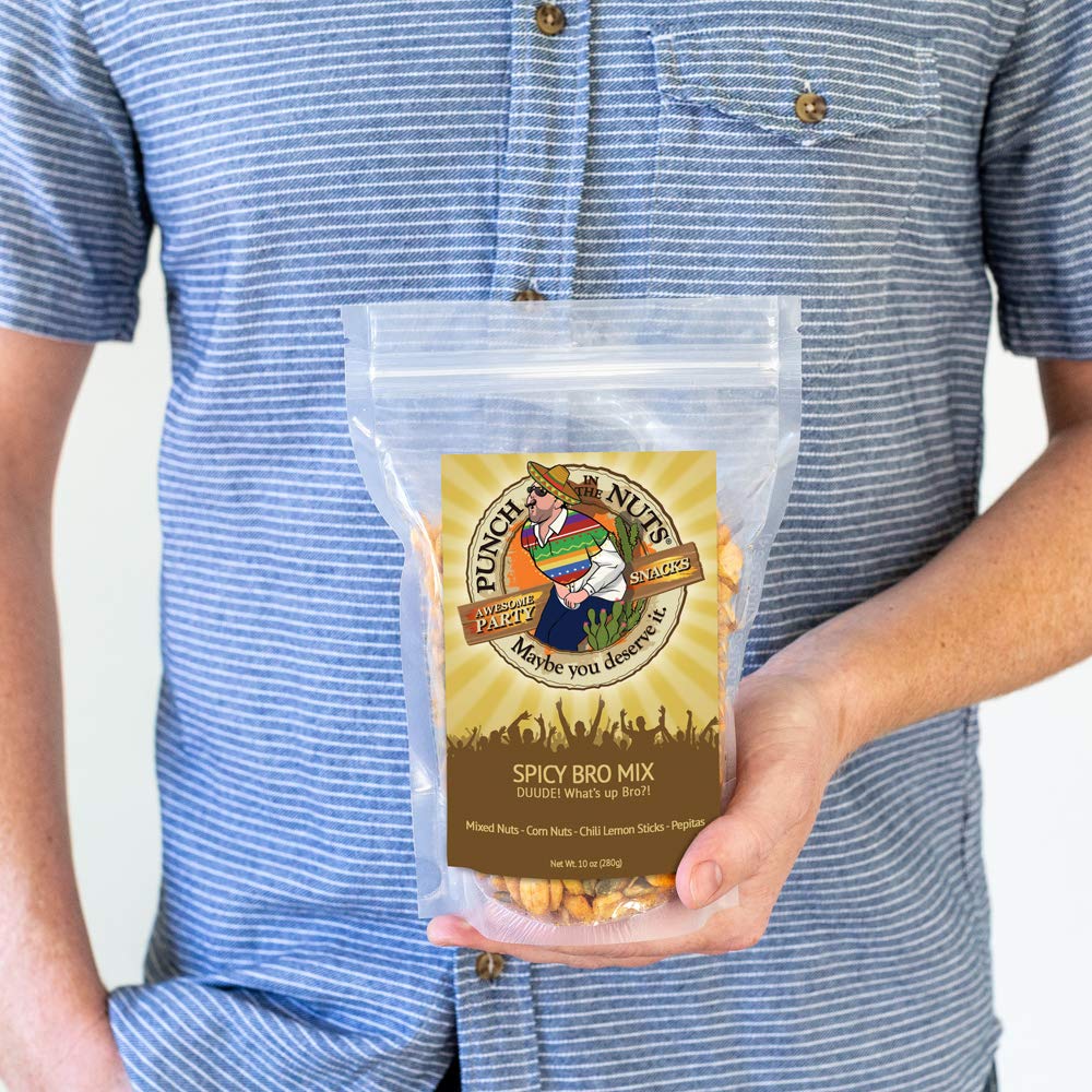 Punch in the Nuts - Spicy Trail Mix Bulk - MADE IN THE USA Snacks - Funny Gag Gifts for Men - Food Gift