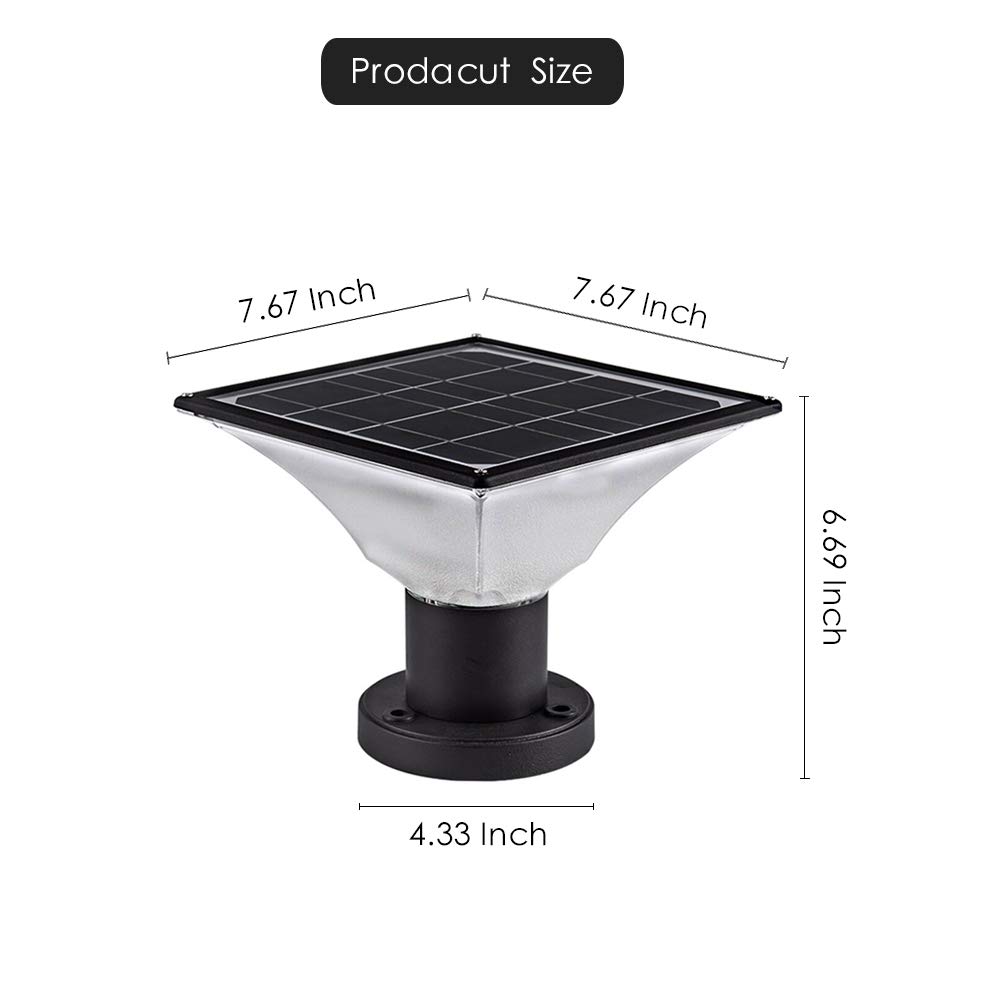 FOOYANCHO Solar Post Cap Lights Outdoor,Dusk to Dawn Auto On/Off Solar Powered Post Lights Fits Most Posts (2 Pack)